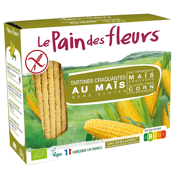 Tartines Craquantes Maïs Bio 150g Le Pain des Fleurs | -10% sur Kazidomi