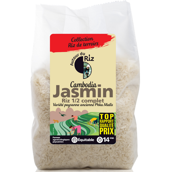 Achetez Riz Jasmin Cambodge 1/2 Complet Equitable sur Kazidomi