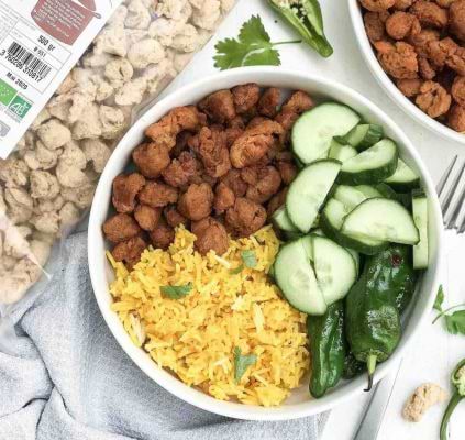 Soja poêlé et riz aux épices | Recette Kazidomi