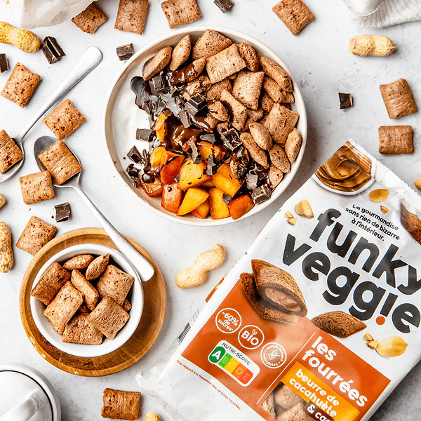 Peanut Butter & Cocoa Filled Cereal Organic 250g Funkie | -15% on Kazidomi