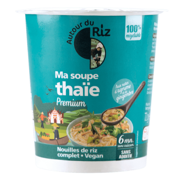 Instant Thai Soup Organic 72g Autour du riz | -15% on Kazidomi