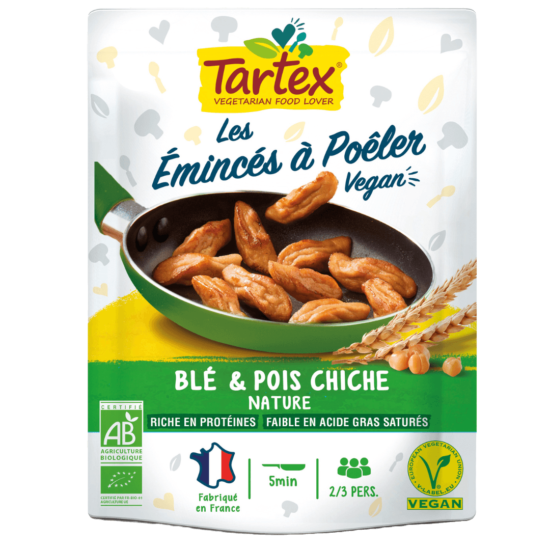 Emince Vegetal Nature Substitut Viande Bio 220g Tartex | -15% sur Kazidomi